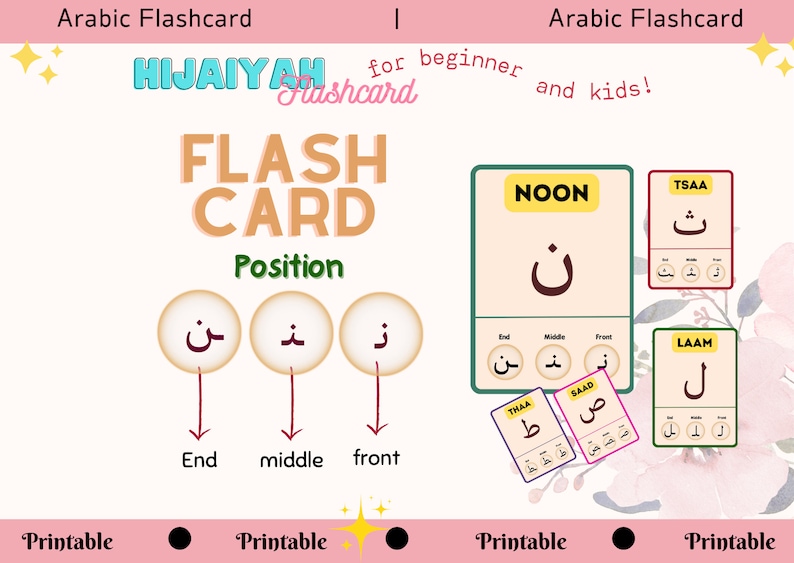 PRINTABLE | Arabic Alphabet Flashcards - Unlock the Beauty of Learning ...