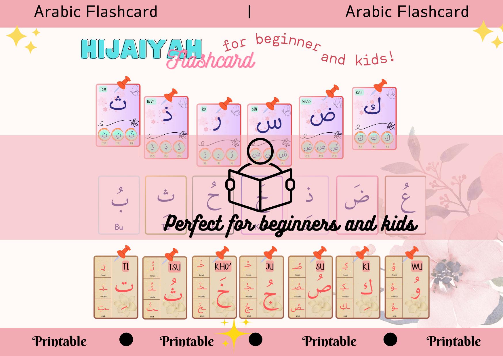 Arabic Alphabet Printable Flashcards Perfect for Beginners & Kids - Etsy