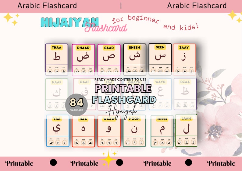 PRINTABLE | Arabic Alphabet Flashcards - Unlock the Beauty of Learning ...