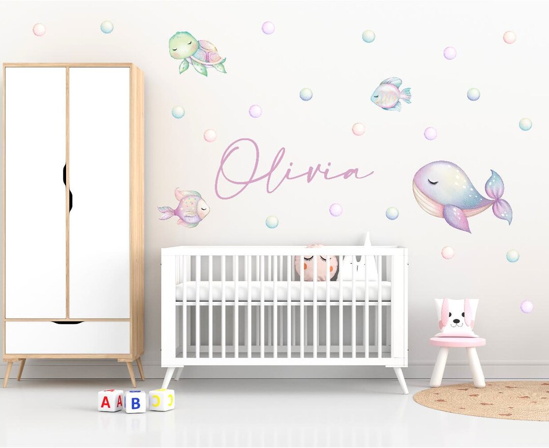 Deep Sea Wall Sticker for Kids Bedroom, Boho Decor, Aquarela Decor ...