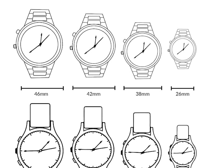Watch Size Chart Printable - Etsy