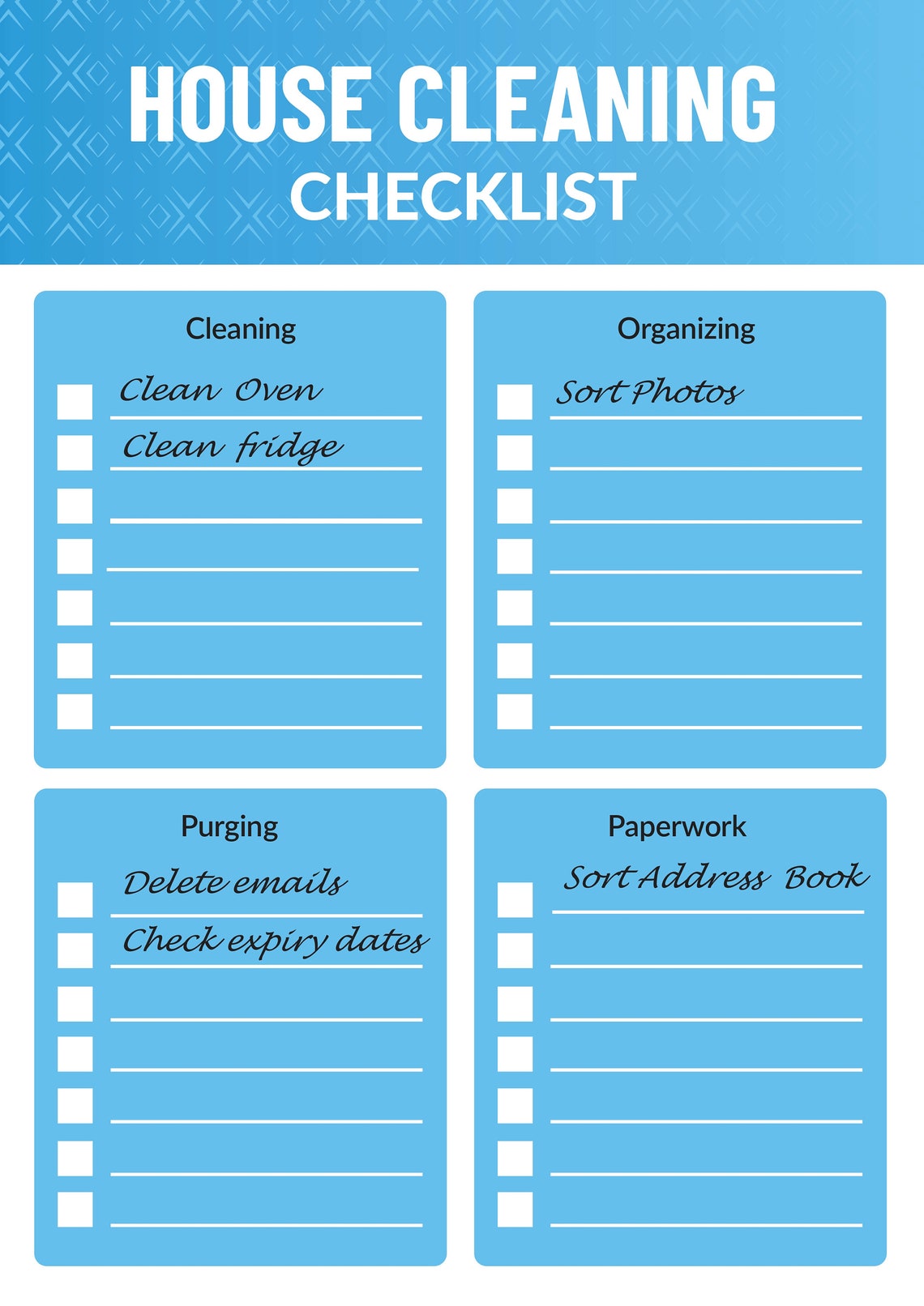 Ultimate House Cleaning Checklist Transform Your Space With Ease - Etsy