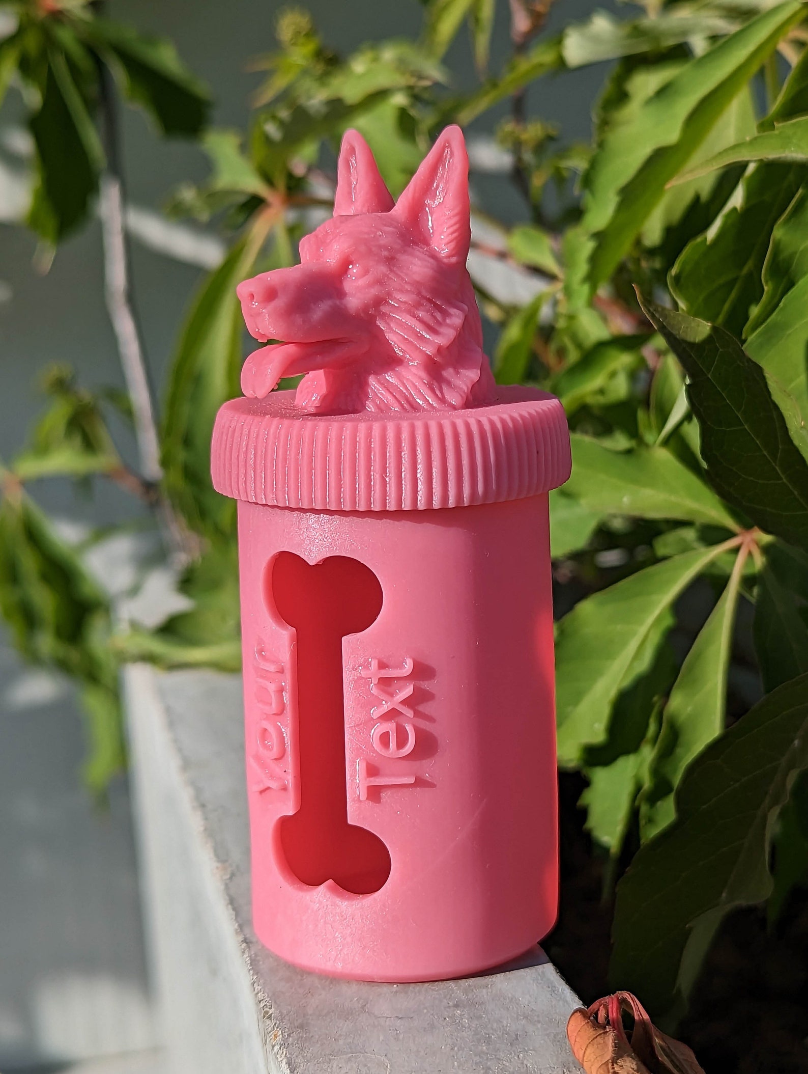 German Shepherd Poo Bag Holder | Custom Text - Etsy