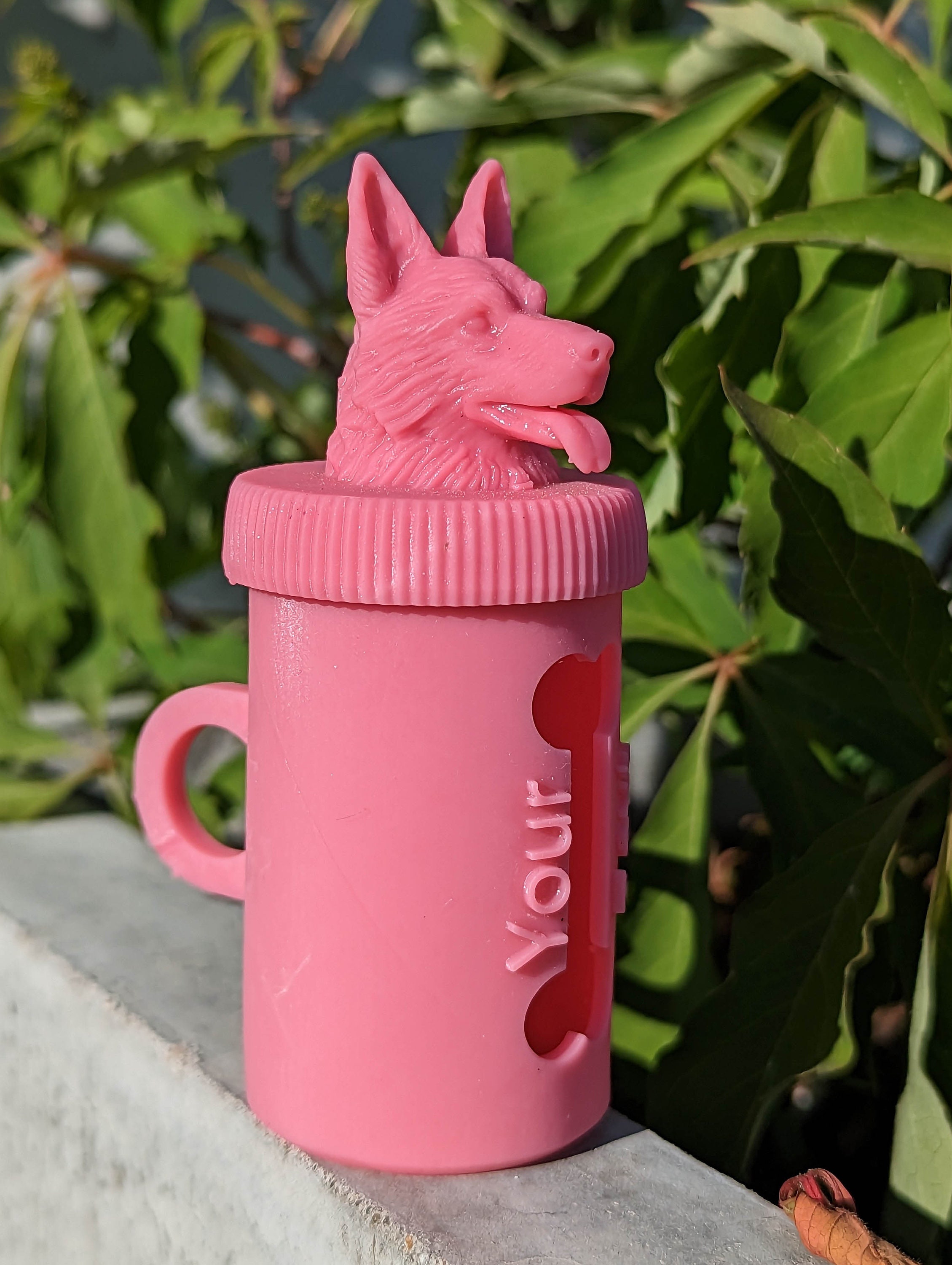 German Shepherd Poo Bag Holder | Custom Text - Etsy