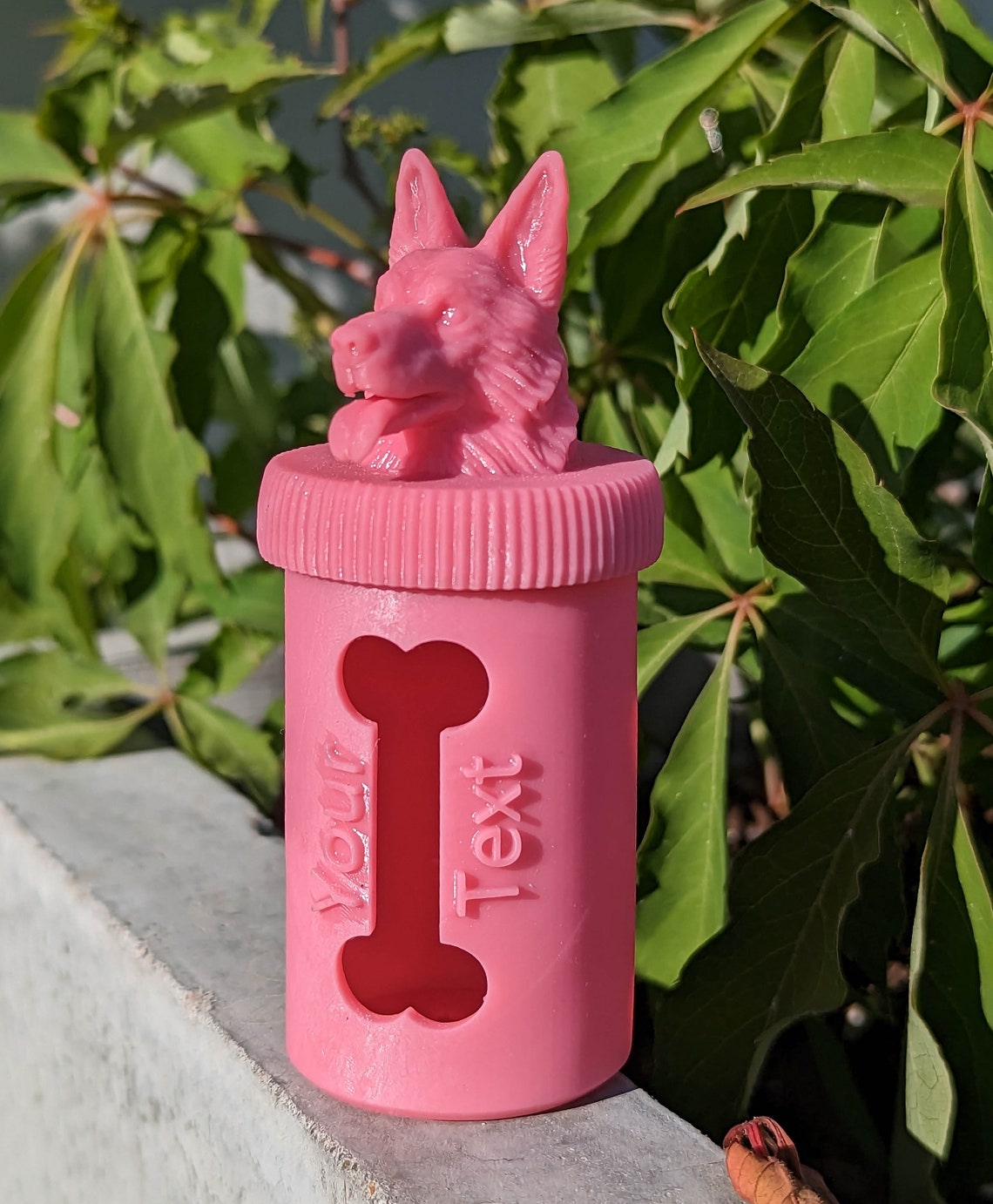 German Shepherd Poo Bag Holder | Custom Text - Etsy