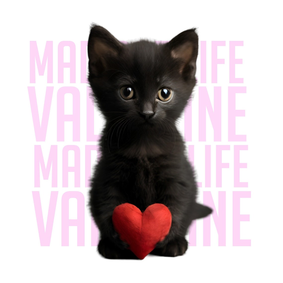Valentines Cat Clipart, Black Cat Clipart, Valentines Clipart, Cat ...