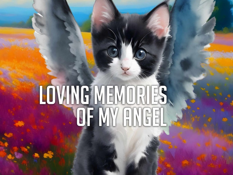Cat Loss Memory Cat Angel Cat Printable Pet Loss Gift - Etsy
