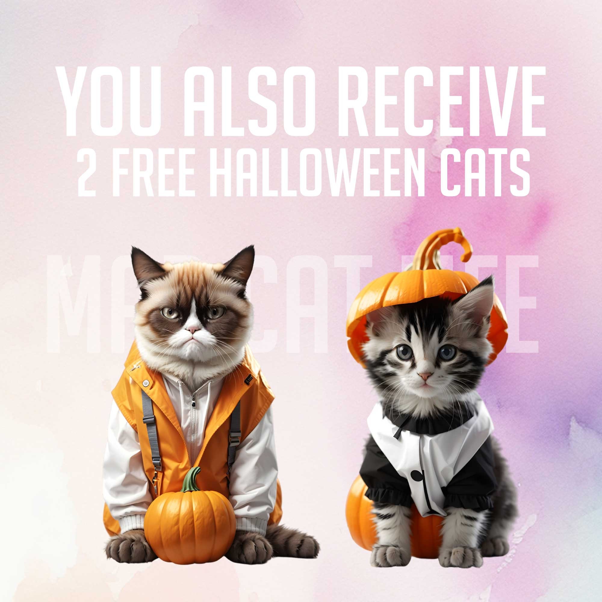 11 Grumpy Halloween Pumpkin Cat PNG Bundle Grumpy Cats - Etsy