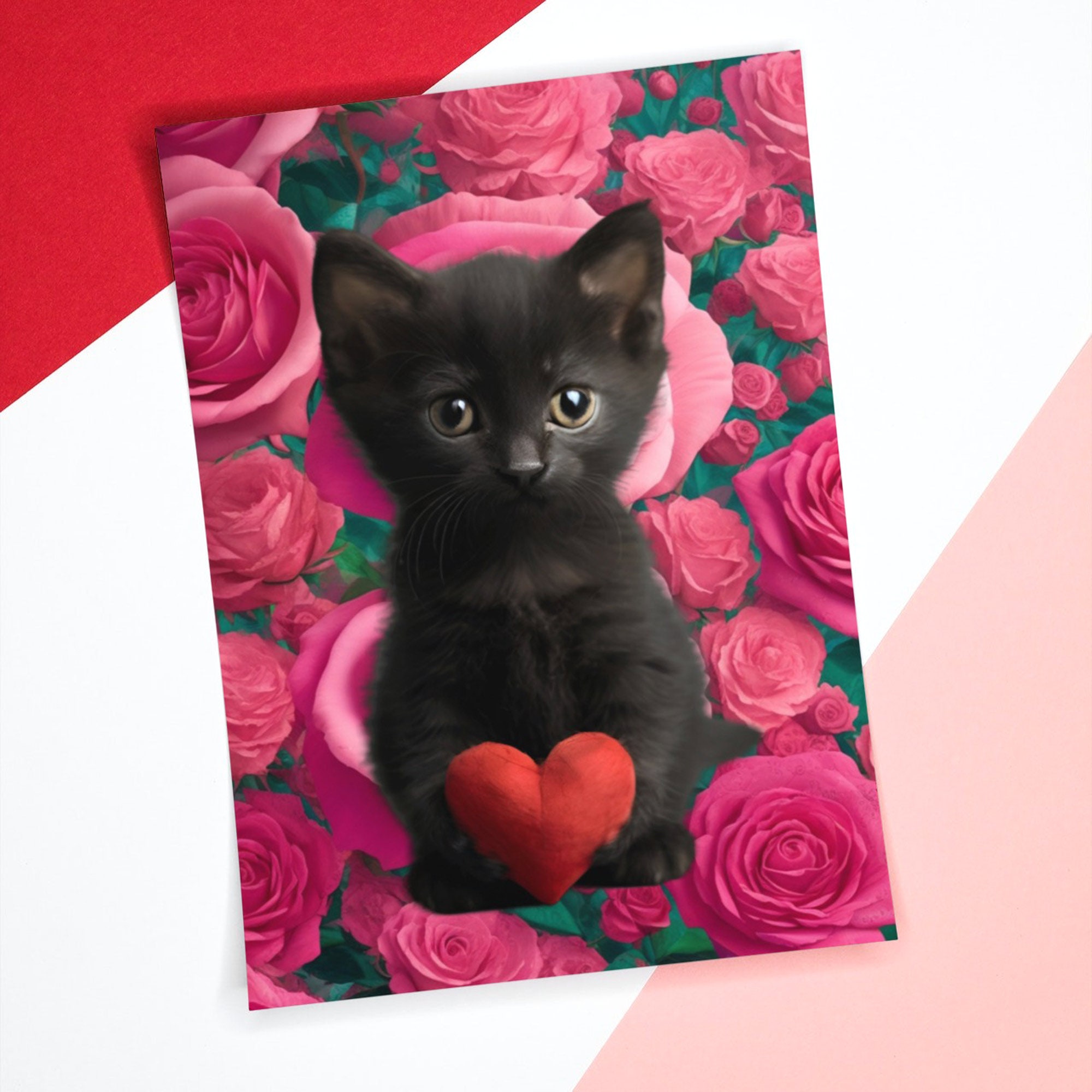Valentines Cat Clipart, Black Cat Clipart, Valentines Clipart, Cat ...