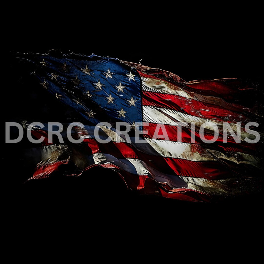 Distressed American Flag, Instant Download, Red,white and Blue, Frayed ...