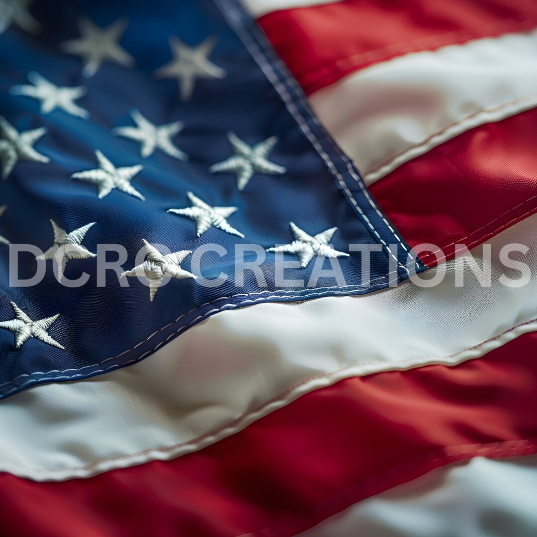 Closeup Photo of American Flag Print/patriotic American Flag Print ...