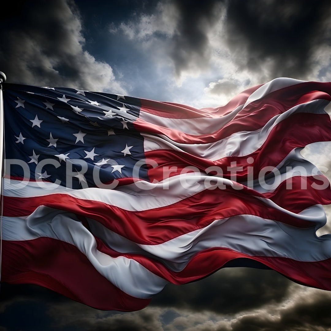 Cinematic Patriotic American Flag Print/american Flag/veteran Gift ...