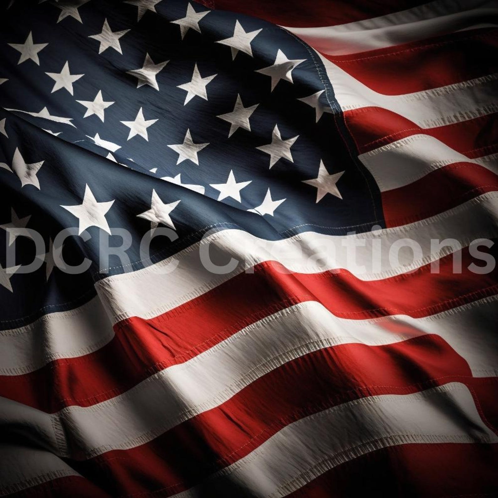 Patriotic American Flag Digital Print|american Flag|red,white,blue ...