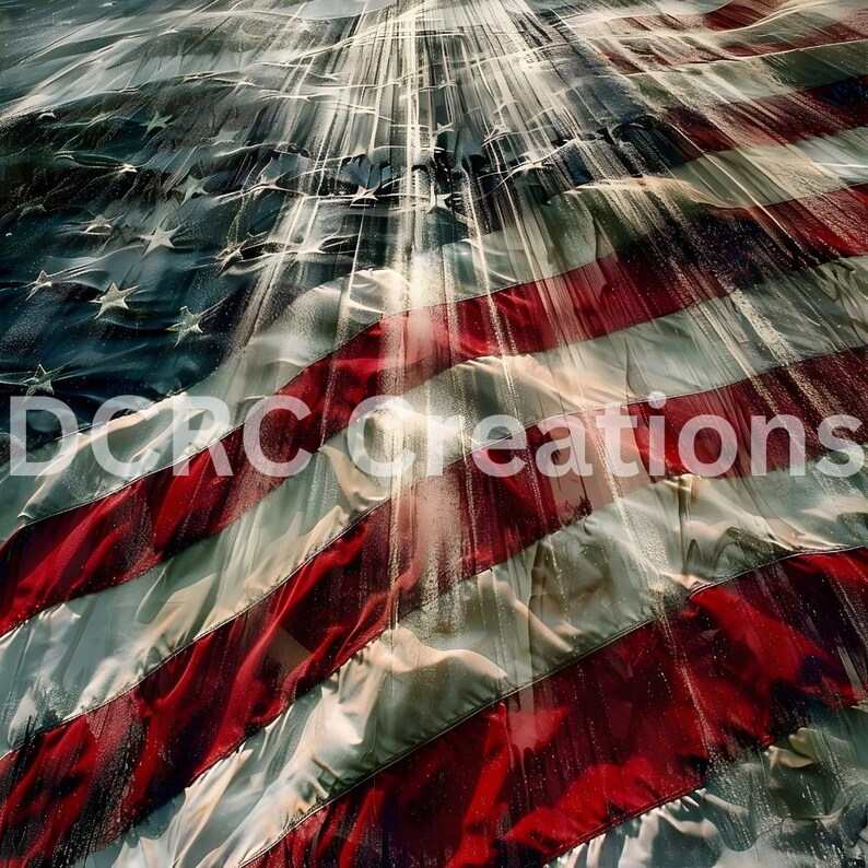 Subtle Double Exposure American Flag Print/american Flag Laser Print ...