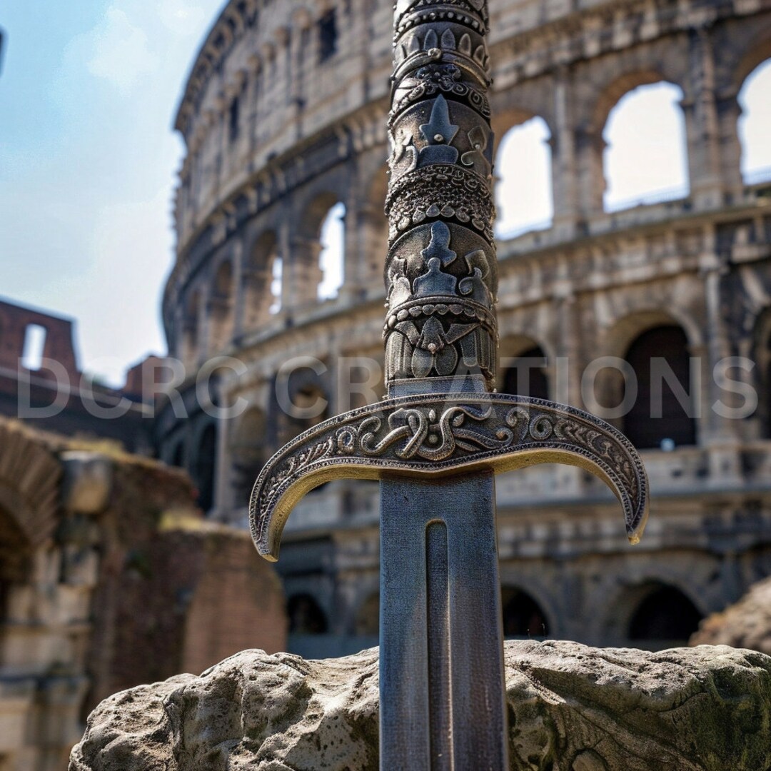 Stunning Roman Gladiator Sword in the Coliseum Print/gladiator Sword ...