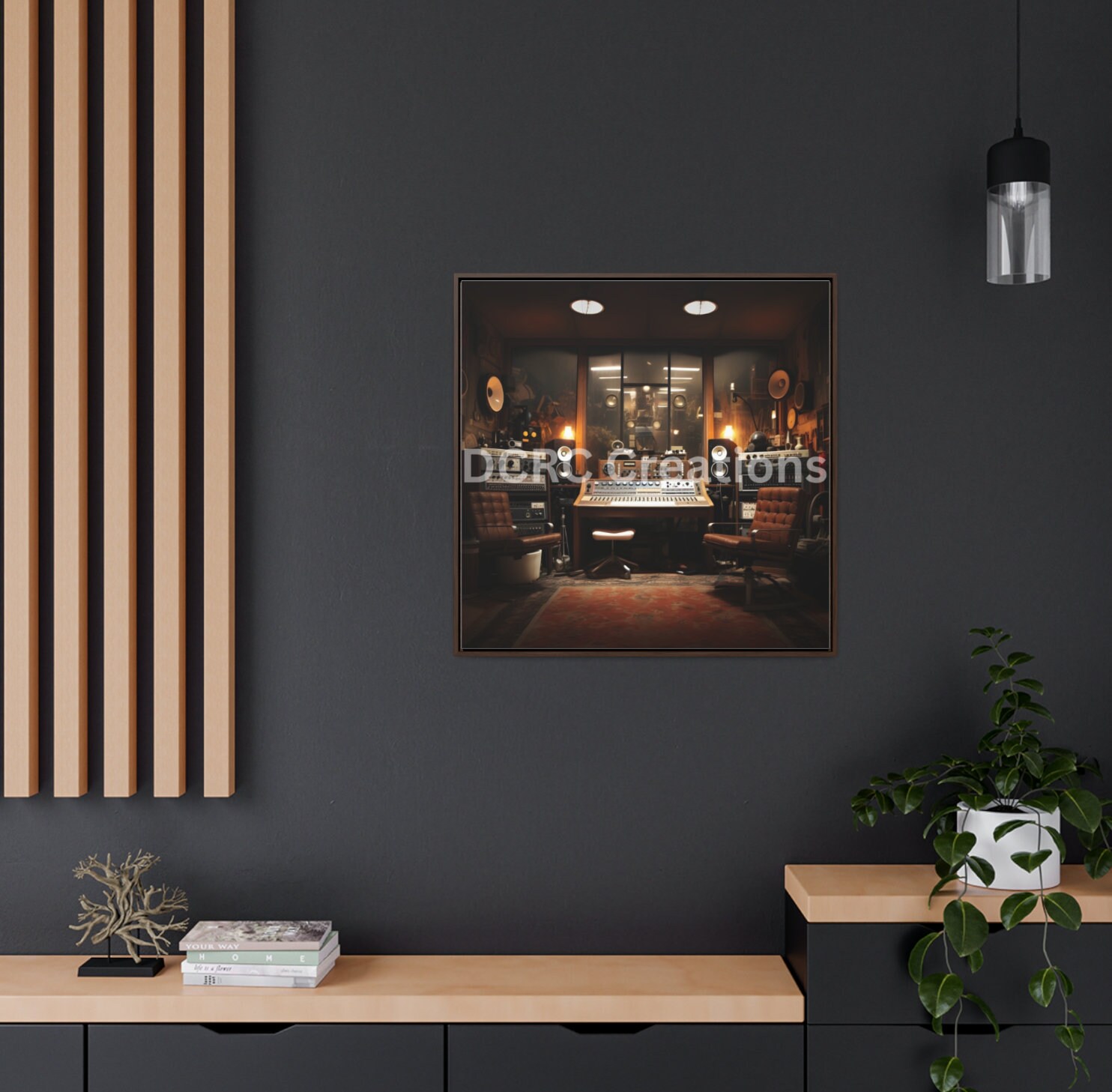 Grunge Themed Recording Studio Art Print/music Lover - Etsy