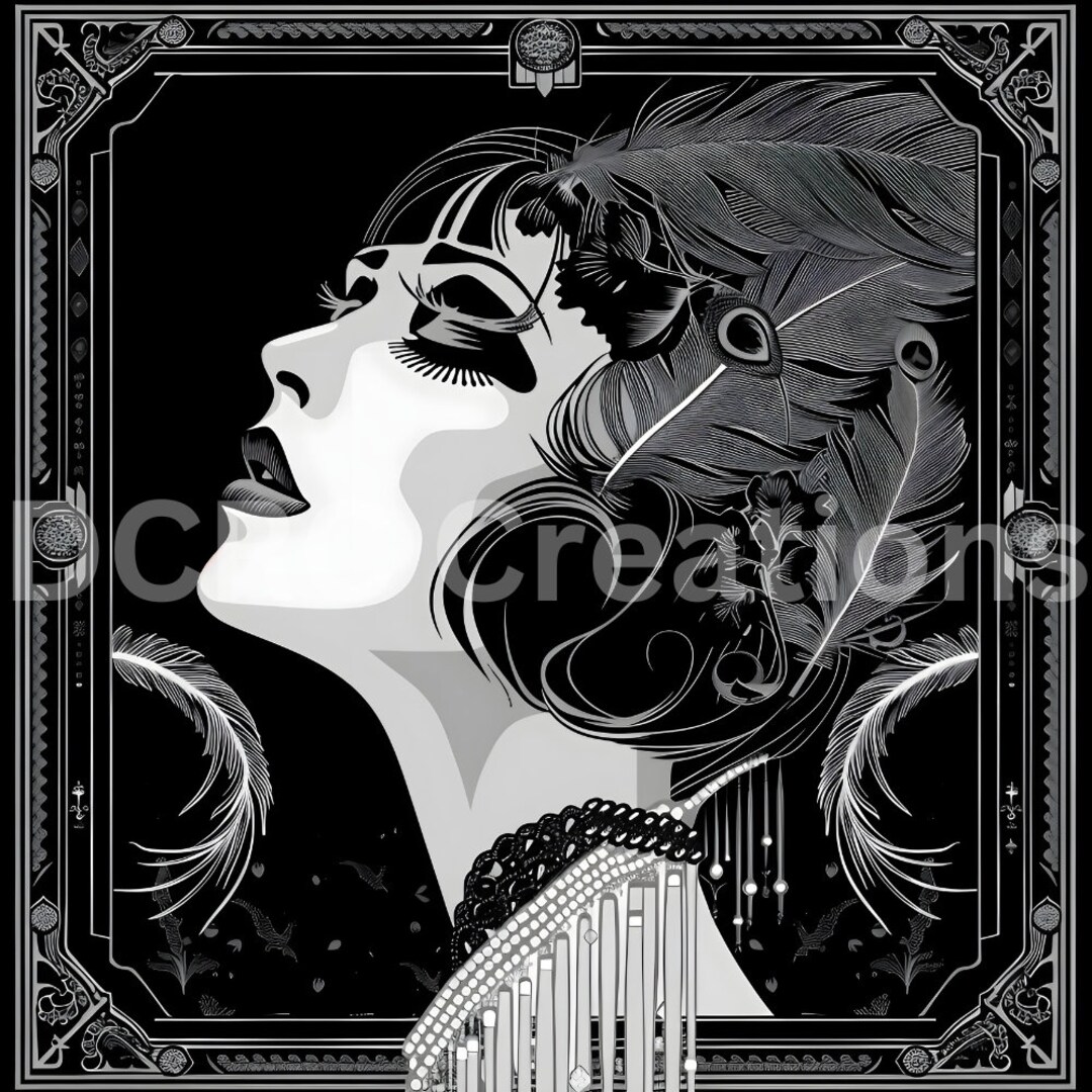 Gothic 1920s Flapper Photo Digital Print/1920's Photo/vintage Flapper ...