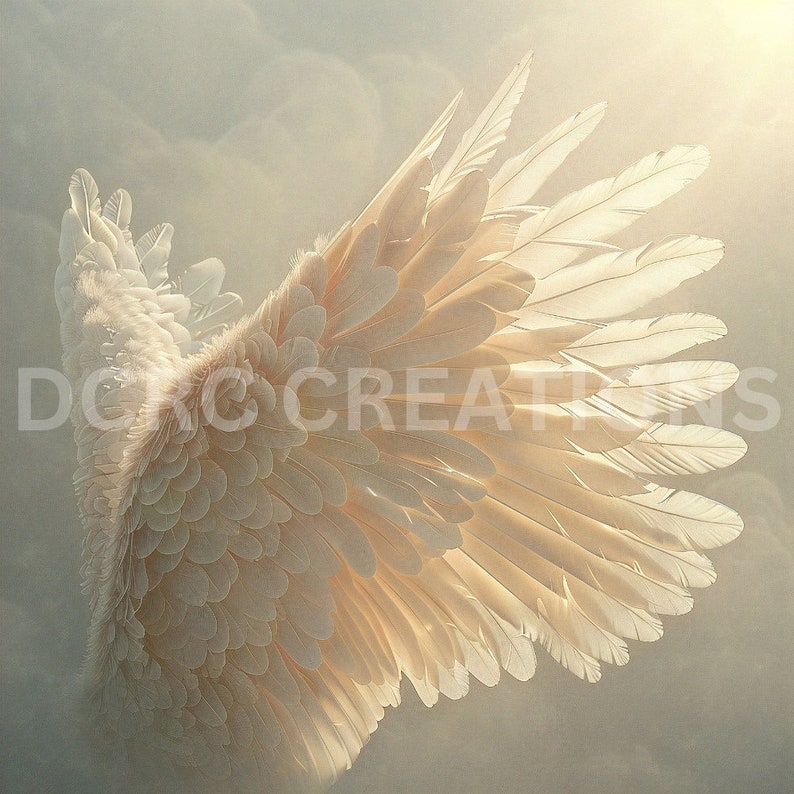 Sunlit Studio Quality Angel Wings Print/angel Wings/ Angel Lover Gift/feather Wings/wings ...