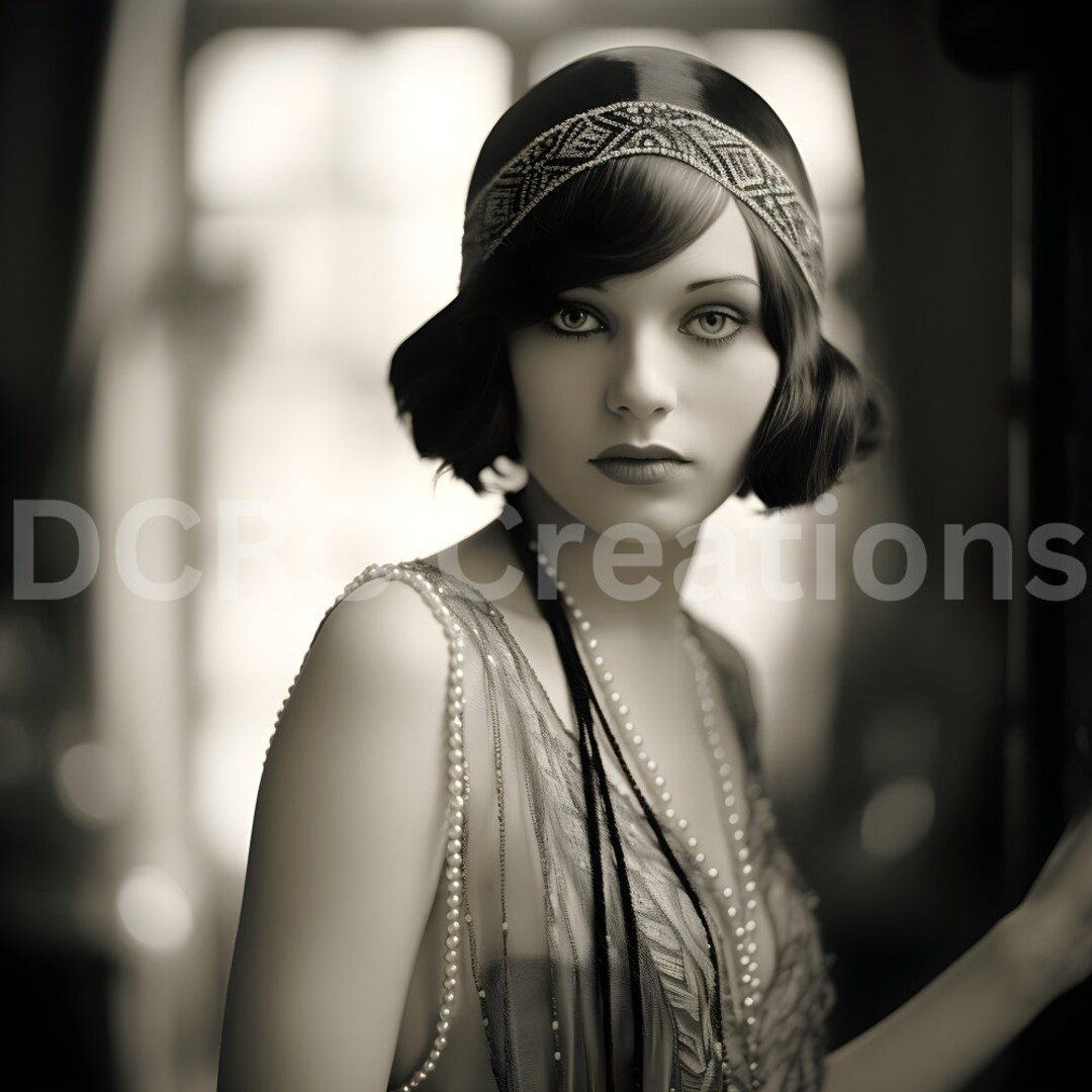 Black and White 1920s Flapper Photo Digital Print/1920's Photo/vintage ...