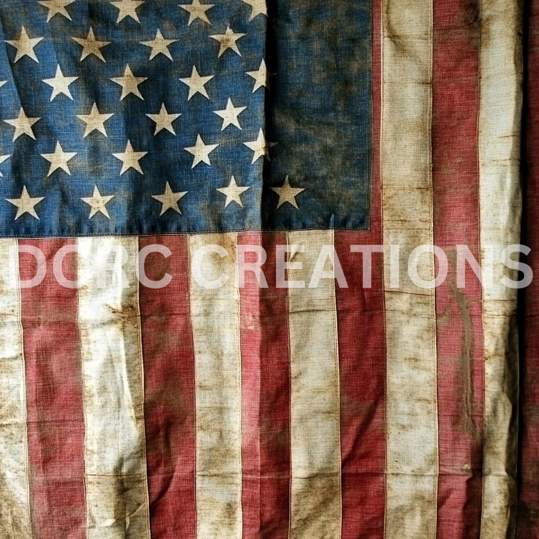 Rustic Hanging American Flag Print/american Flag Hanging Print ...