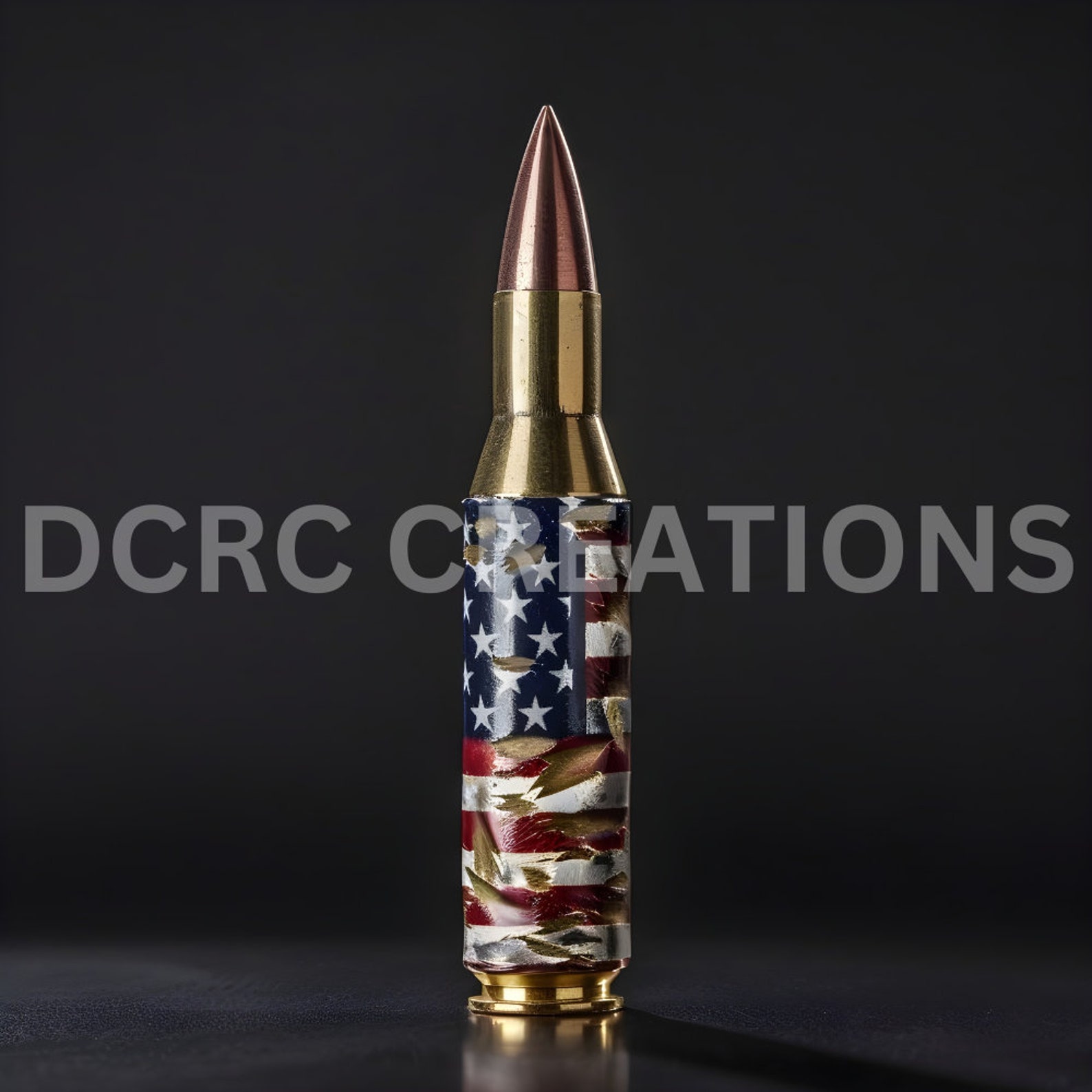 Patriotic American Flag Wrapped Bullet Print/patriotic Bullet/military ...