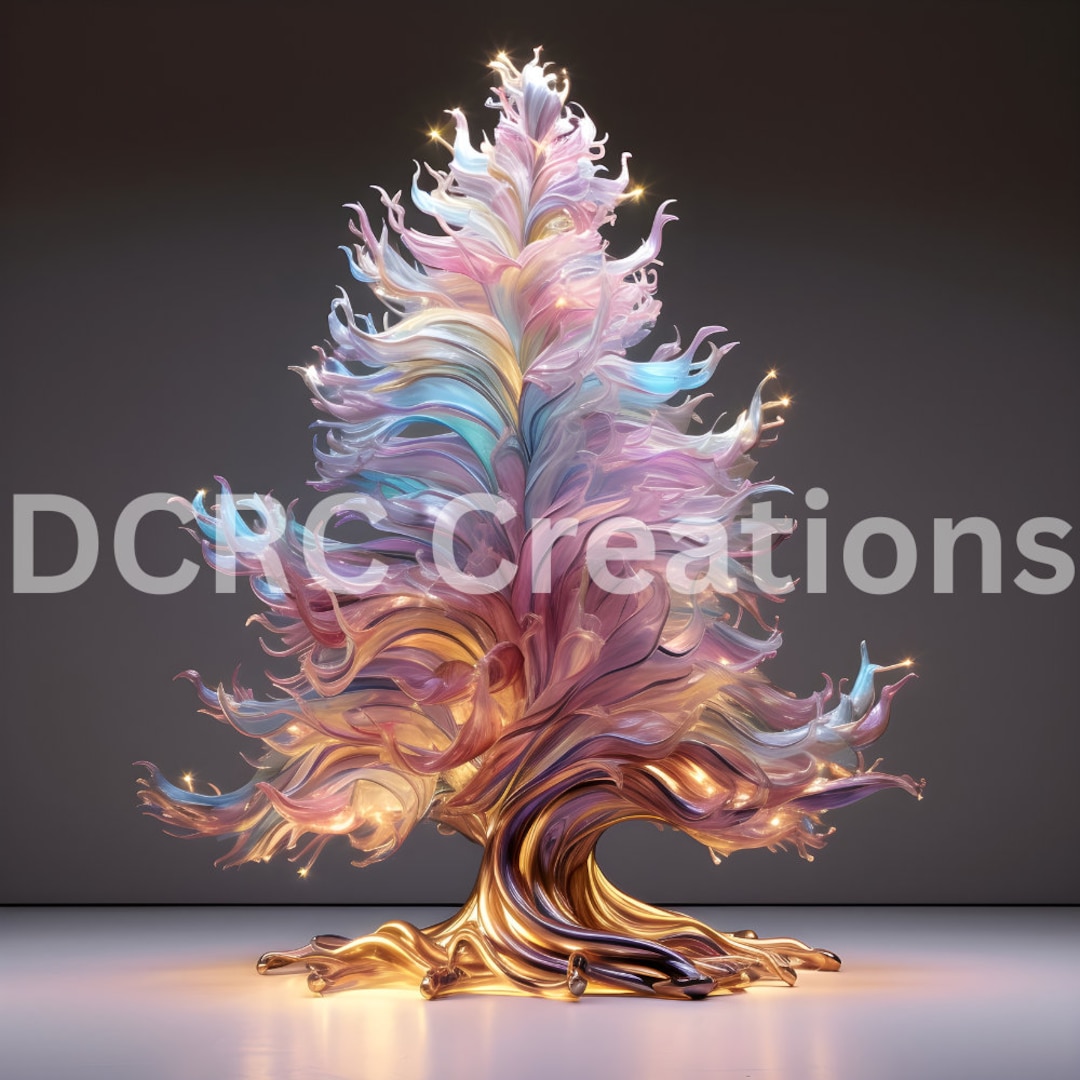 Colorful Iridescent Holiday Christmas Tree/christmas Tree/christmas ...
