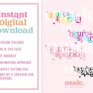 Adhd & Autism Neurodivergent PNG SVG Files | "neuro - Sparkly for ...