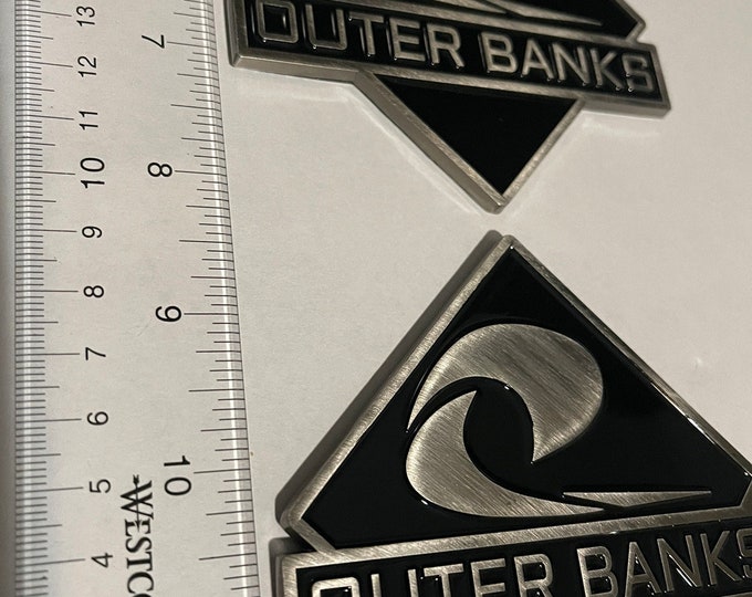 Bronco Outer Banks Badges / Emblems x2 Nickle Metal Not Plastic - Etsy