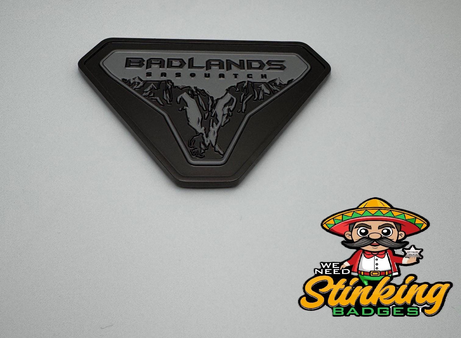 Bronco Badlands Sasquatch Emblem: Zinc Alloy With Black Nickel - Etsy