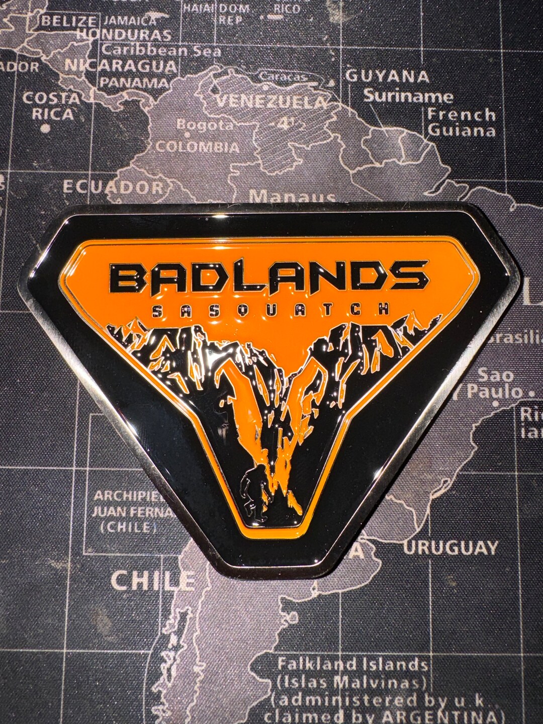 Bronco Badlands Sasquatch Badge / Emblems (x1) Nickle Metal Not Plastic ...