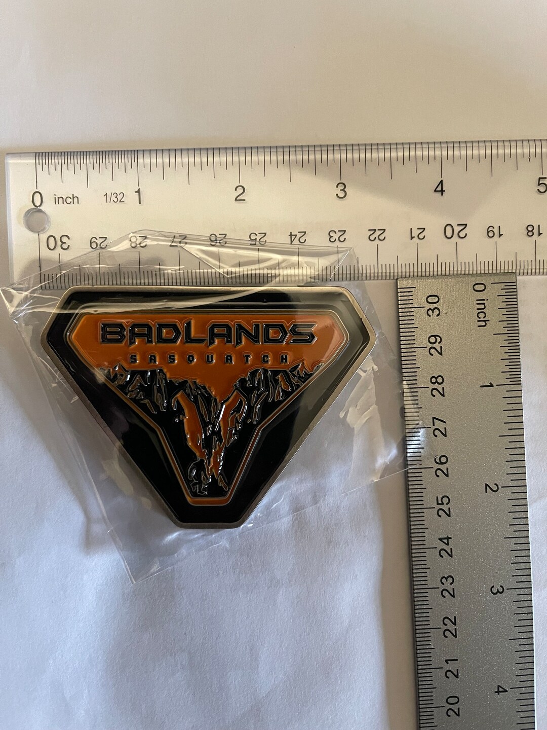 Bronco Badlands Saaquatch Badges / Emblems x2 Nickle Metal Not Plastic ...