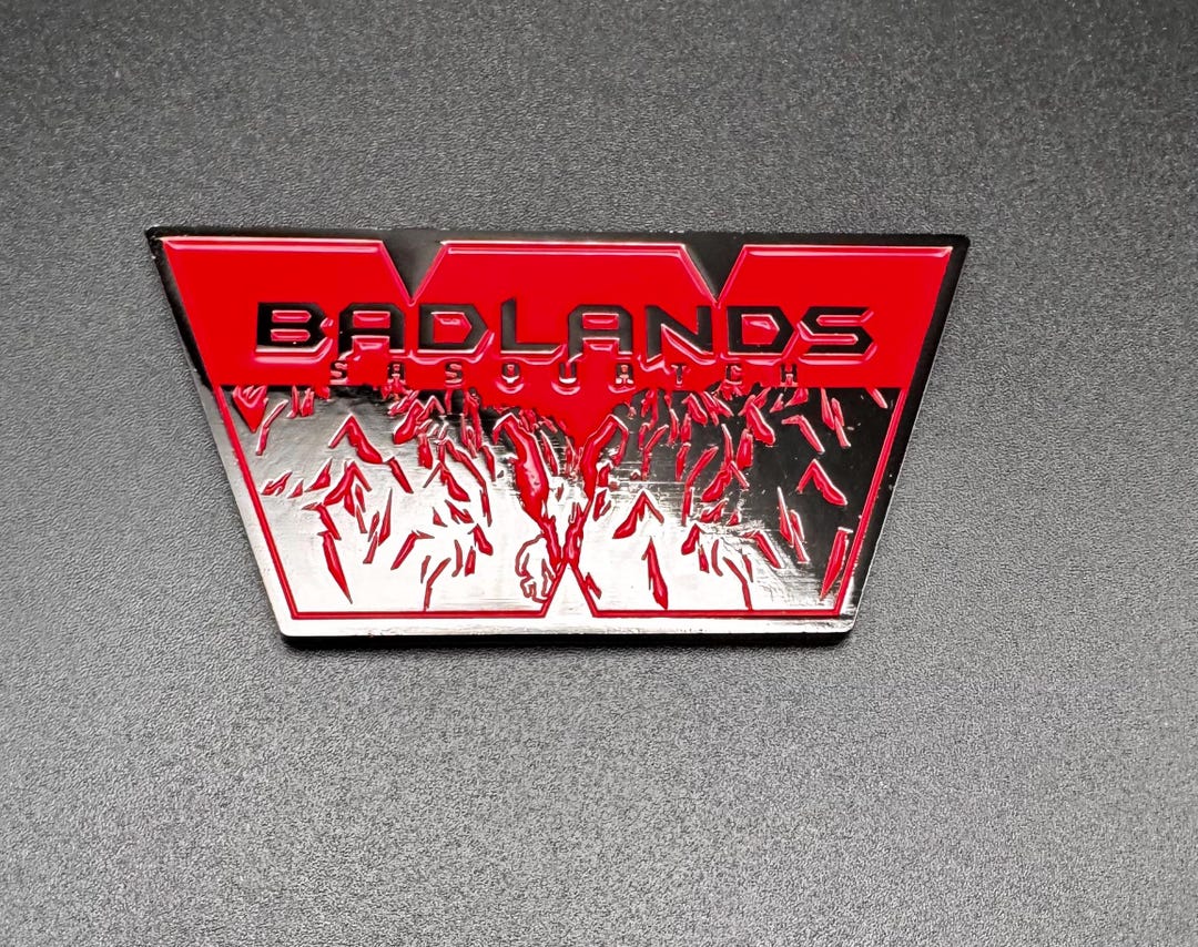 Bronco Badlands Sasquatch Winch Badge / Emblem, Zinc Alloy, Not Plastic ...