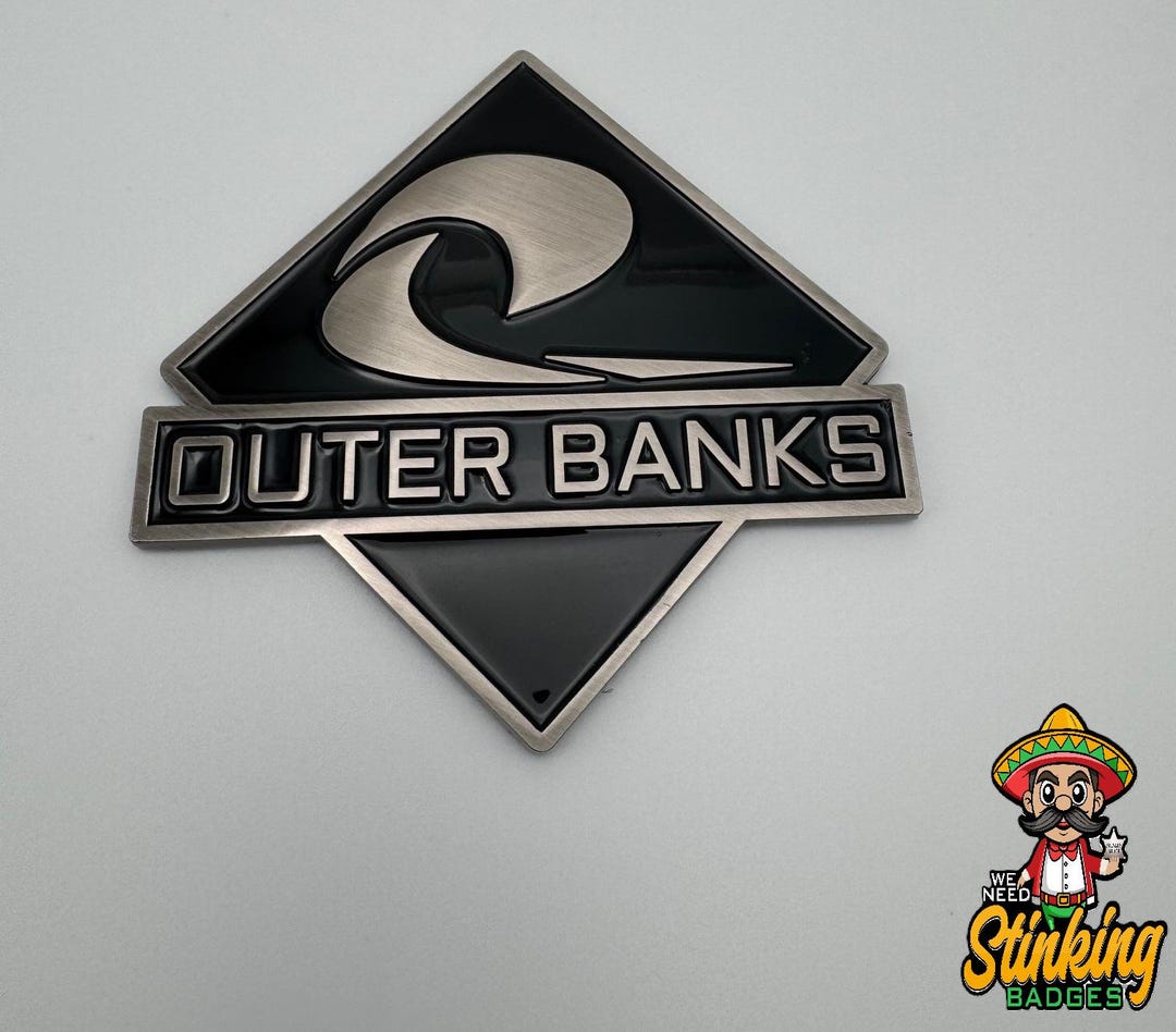 Bronco Outer Banks Badge / Emblem is Zinc Alloy, Not Plastic - Etsy