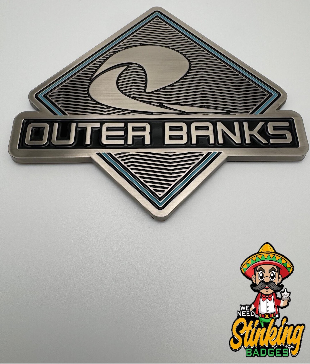 Bronco Outer Banks Badge / Emblem Zinc Alloy With Enamel for Coloring ...