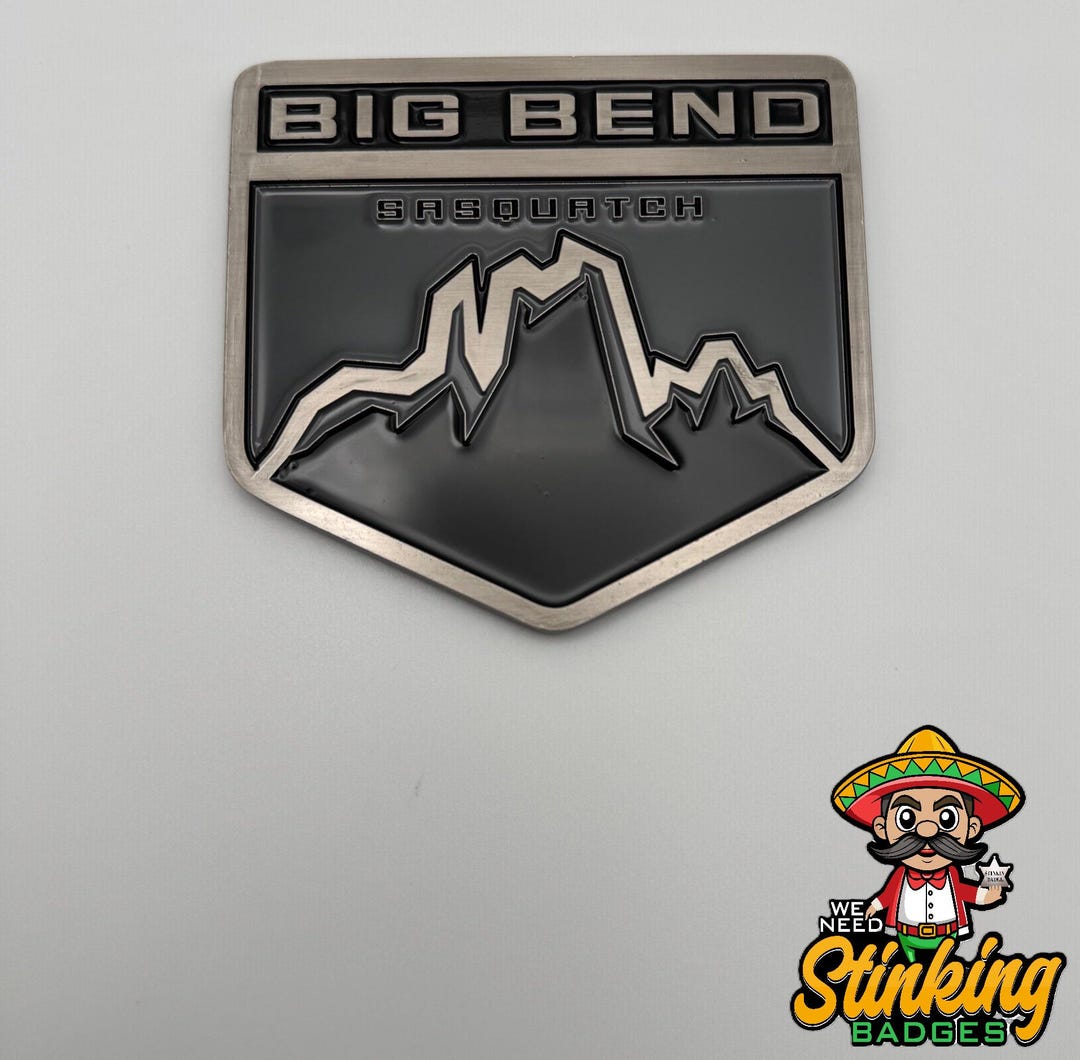 Bronco BIG BEND Sasquatch Badge/ Emblem, Zinc Alloy, Not Plastic - Etsy