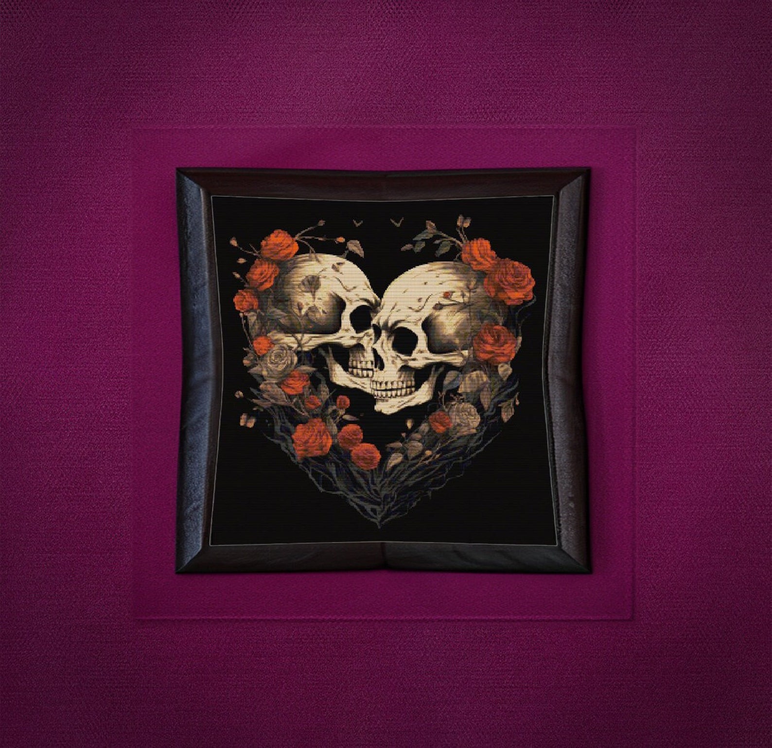 Eternal Love V1 Cross Stitch Pattern | Gothic Design | Spooky Crafts ...