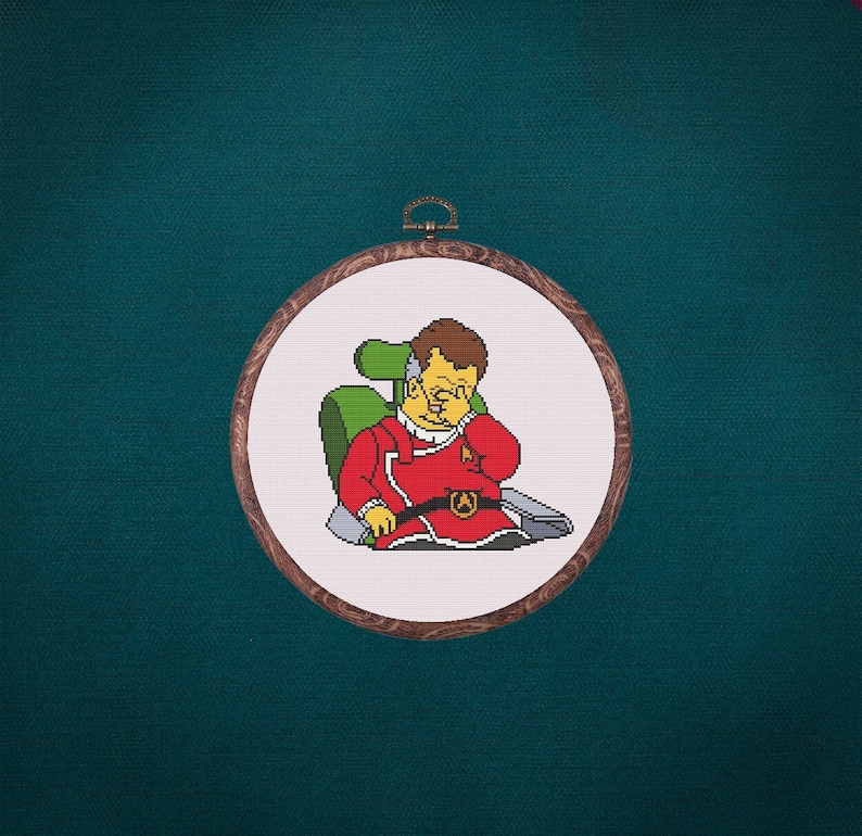 Star Trek Captain Kirk Face Palm Cross Stitch Pattern Nerdy Cross ...