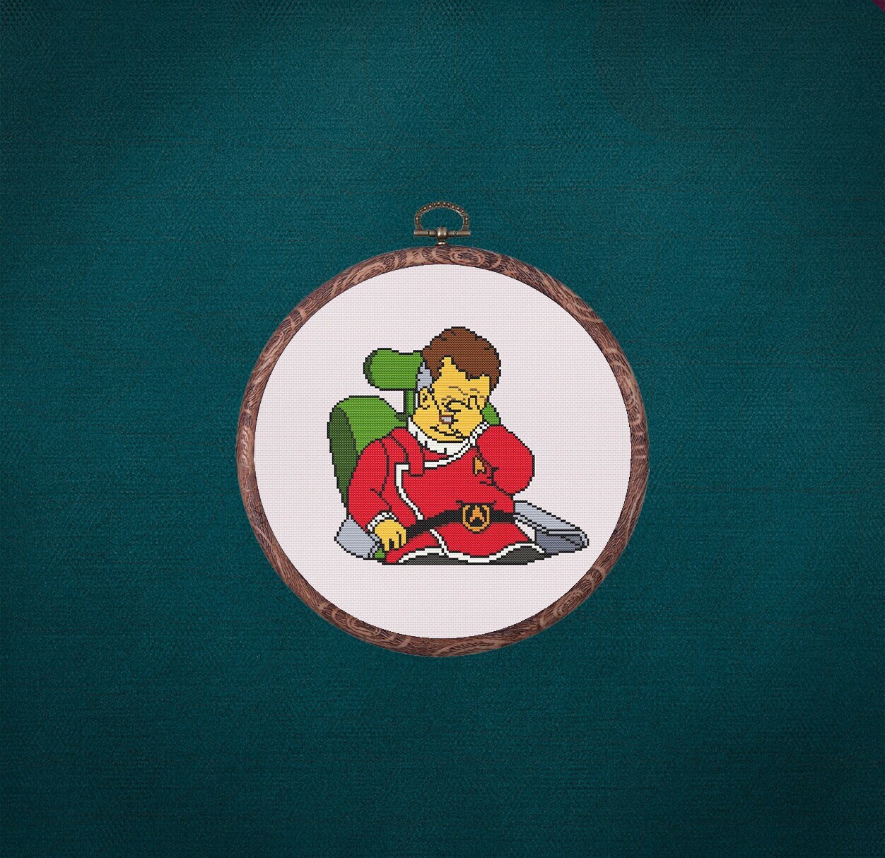 Star Trek Captain Kirk Face Palm Cross Stitch Pattern | Nerdy Cross ...