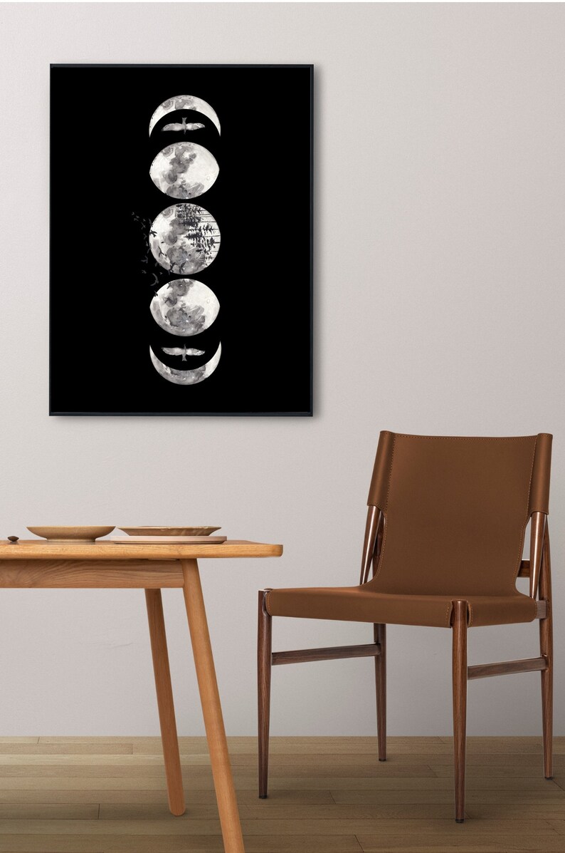 Moon Poster for Print of Moon Printable Wall Art Moon Print for Room ...