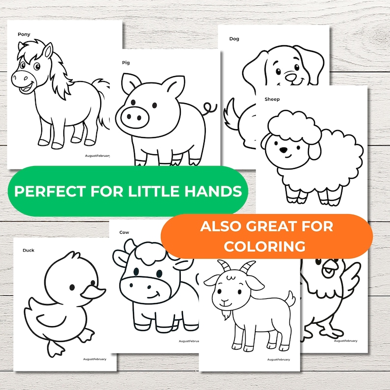 Farm Animals Activity Pack for Kids | Cotton Ball Craft, Torn Paper Art ...