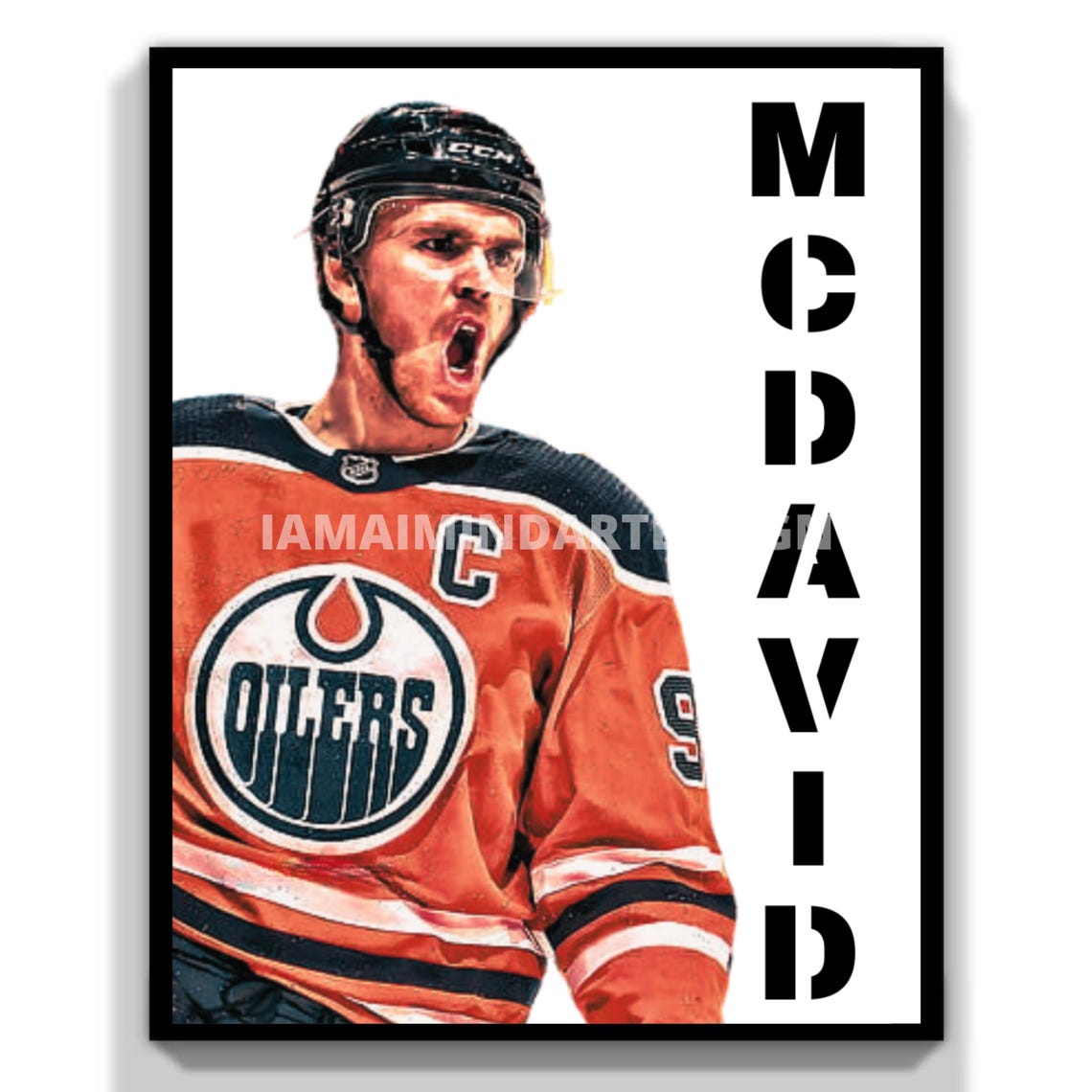 Connor Mcdavid Edmonton Oilers Fan NHL Wall Art Print - Etsy
