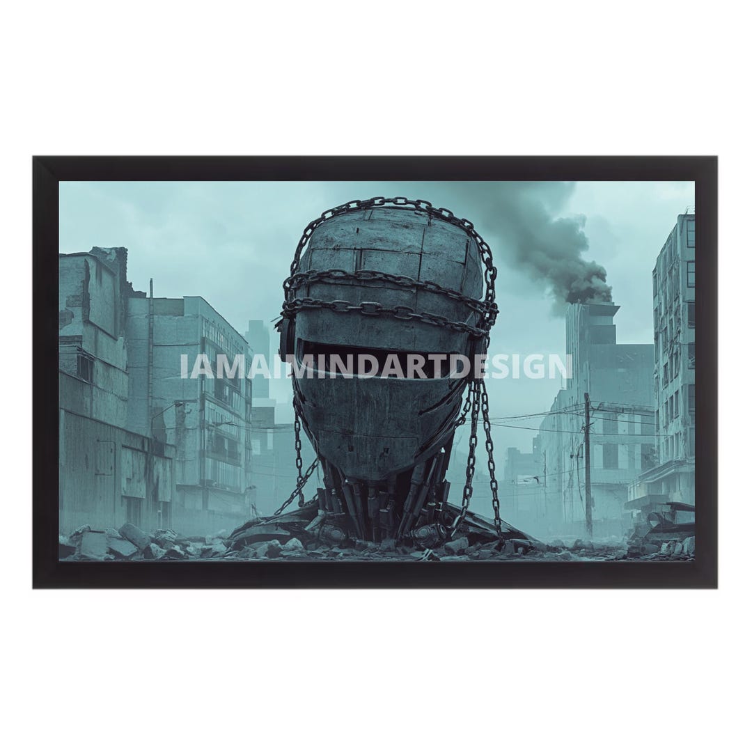 Head of Destroyed Robot Digital Wall Art Print, the Electric State Wall ...