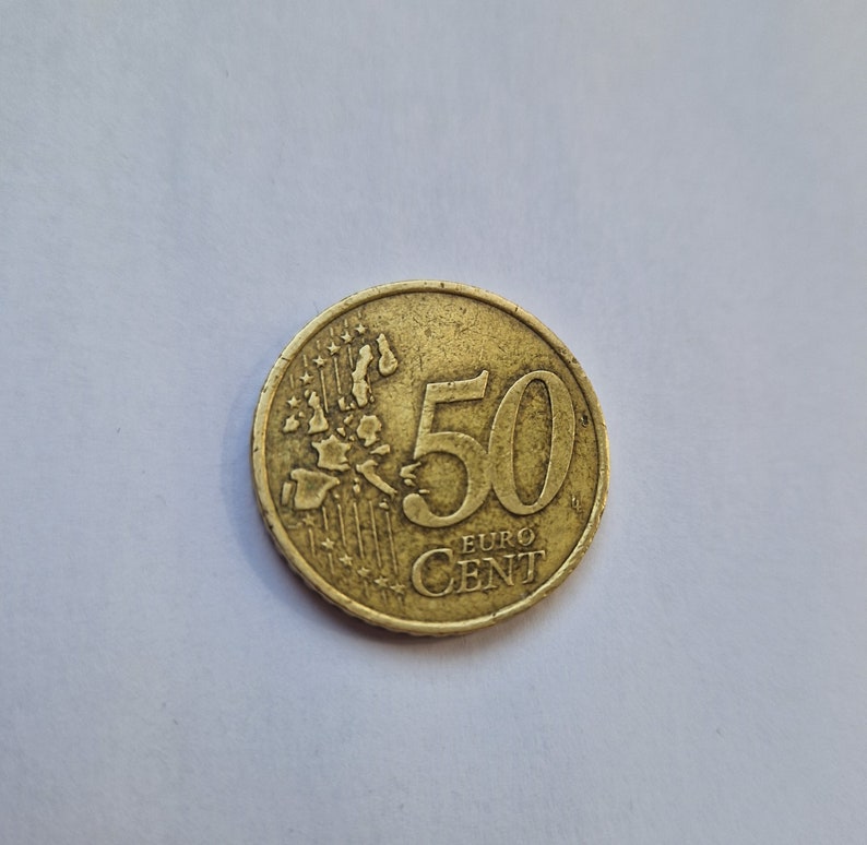 Rare Error 50 Cent Coin AENTA 2002 (F in Star) Greece - Etsy