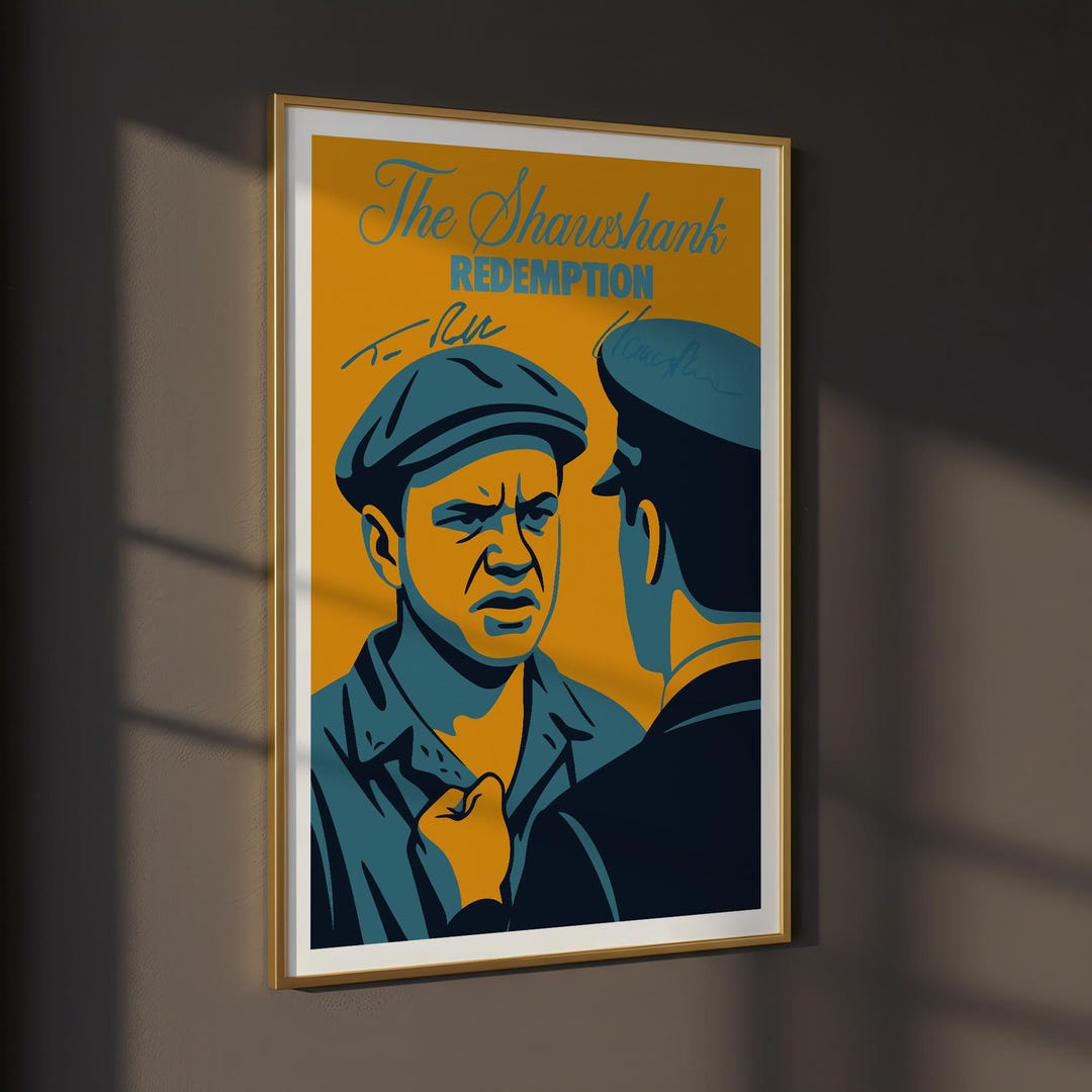 Shawshank Redemption Poster Prison Scene Pop Art Print Digital Shawshank Redemption Poster Prison Scene Pop Art Print Digital