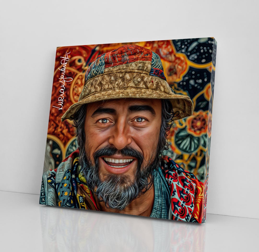 Limited Edition – Luciano Pavarotti Portrait on Canvas 100x100 Cm ...