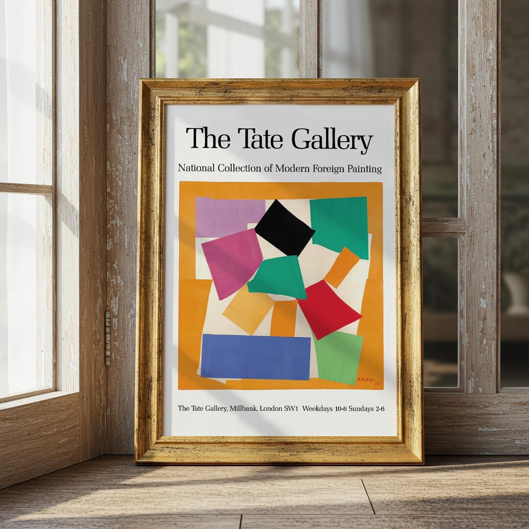 Matisse Tate Gallery Poster – Abstract Cut-outs Wall Art Print | Mid ...