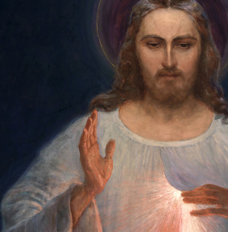 Jesus, I Trust in You Merciful Jesus Vilnius 300dpi 100x53.4cm - Etsy