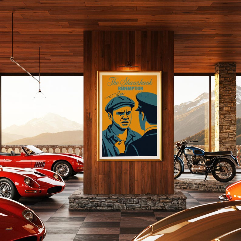 Shawshank Redemption Poster | Prison Scene Pop Art Print | Digital ...