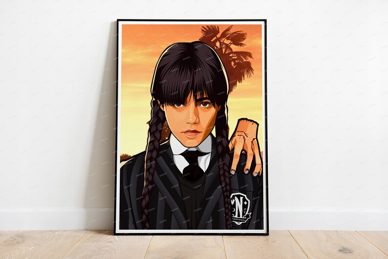 Poster Wednesday Addams Nevermore Hand 70x50cm - Etsy