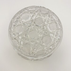 Vintage Cut Glass Covered Box With Lid - Etsy